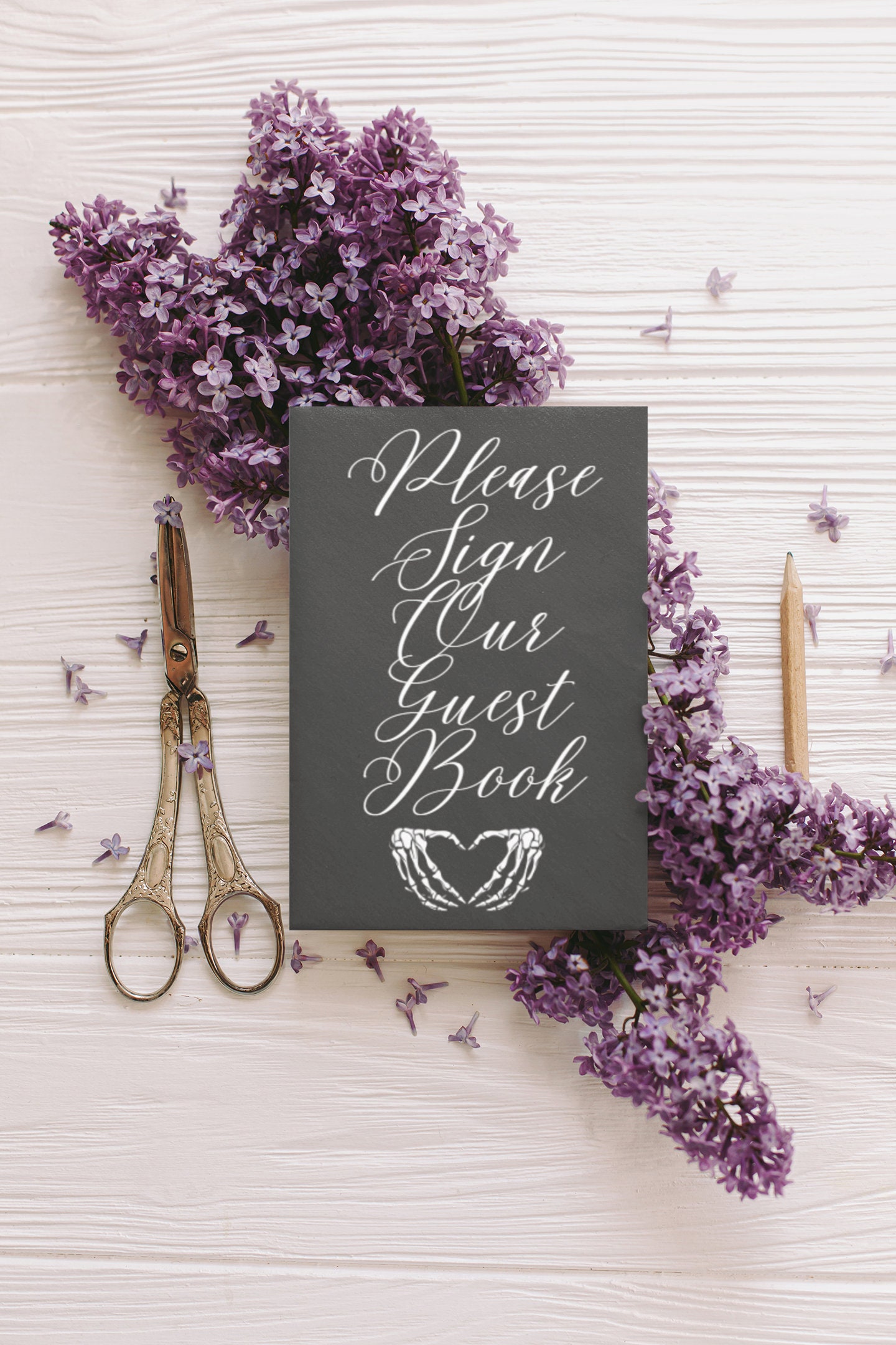 Gothic Guestbook Sign Template, Gothic Cards and Gifts Template, Dark ...