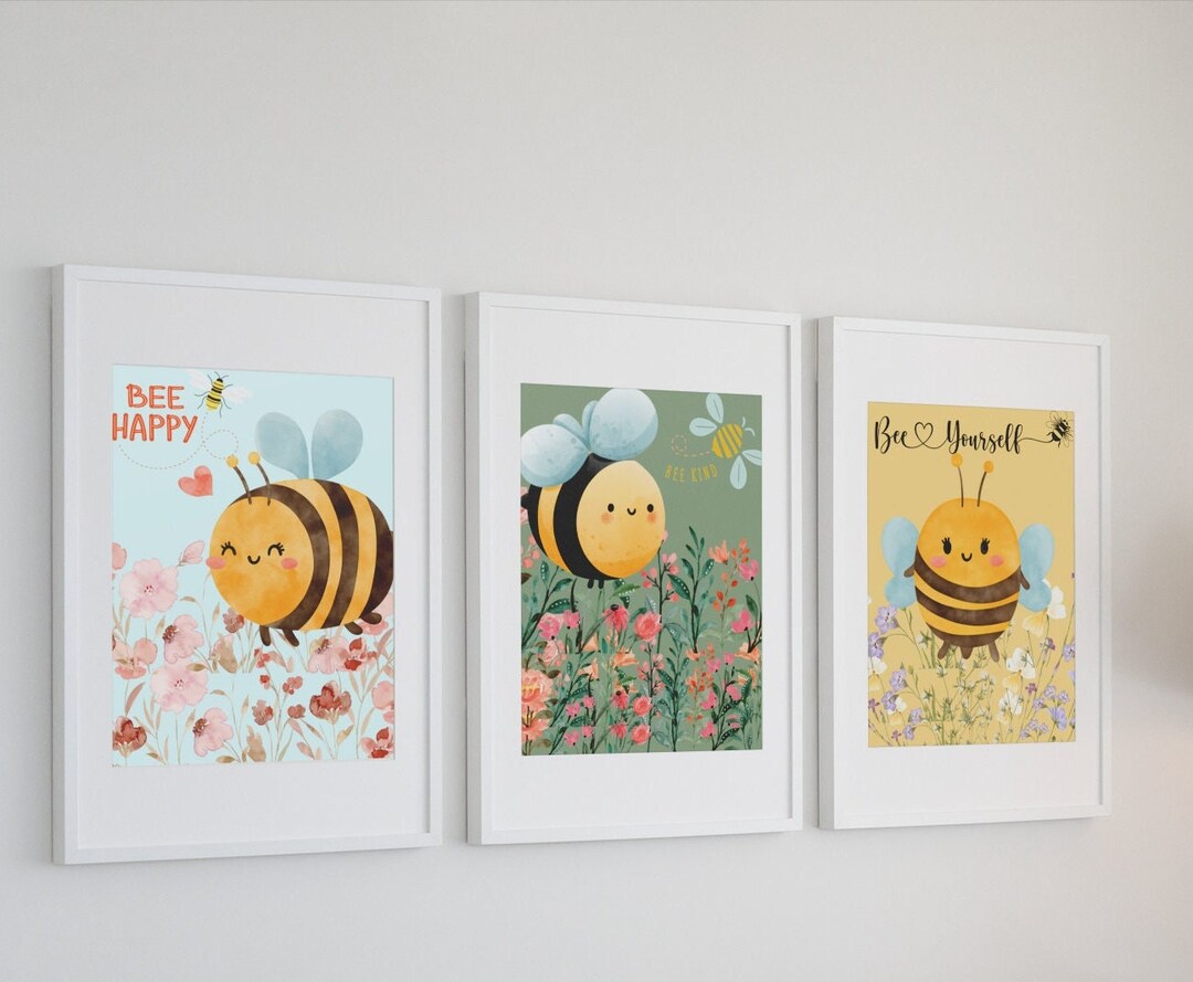 Bumble Bee Decor, Childrens Wall Art, Motivational Quotes, Kids ...
