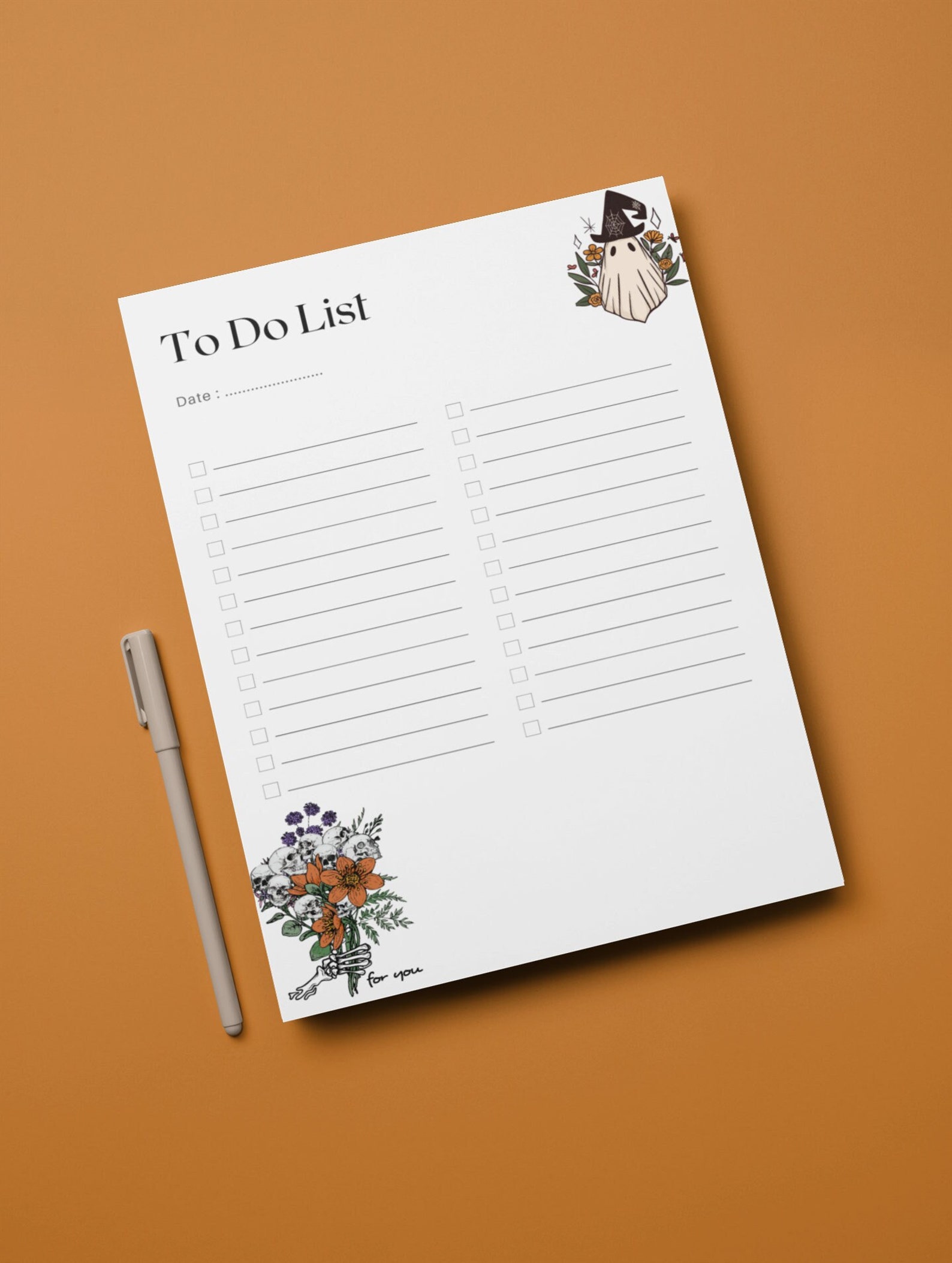Halloween To-do List, Digital Download, Kid Friendly, Minimalistic ...