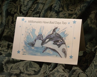 Youre KILLING IT ORCA Card Illustration Illustrated Greeting Card Blank ...