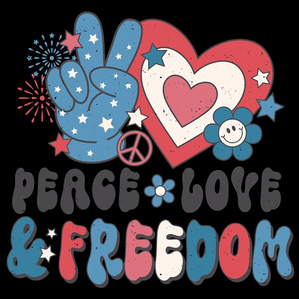 Peace Love Freedom - Etsy