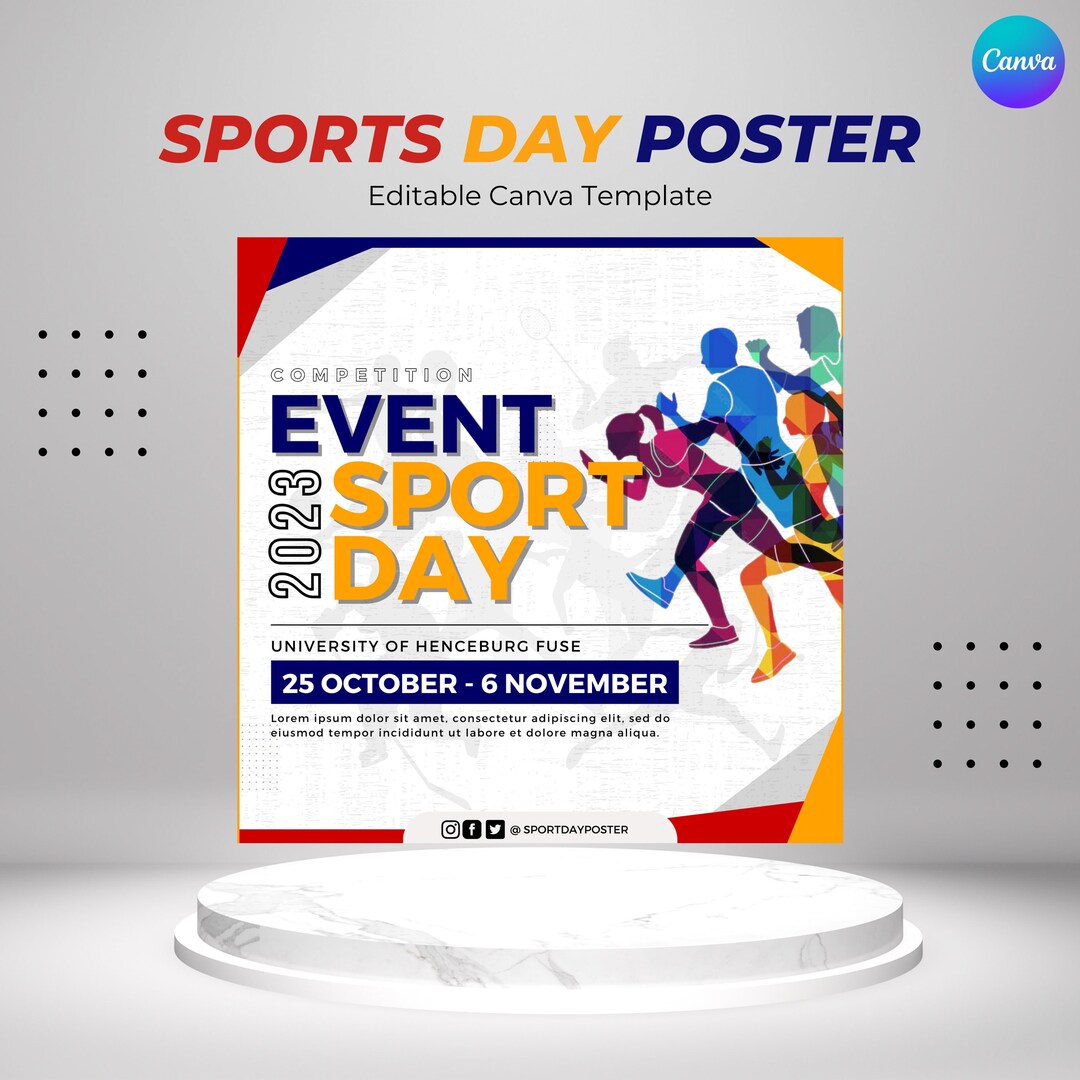 Sports Poster Template Event Poster Template Sports Day - Etsy