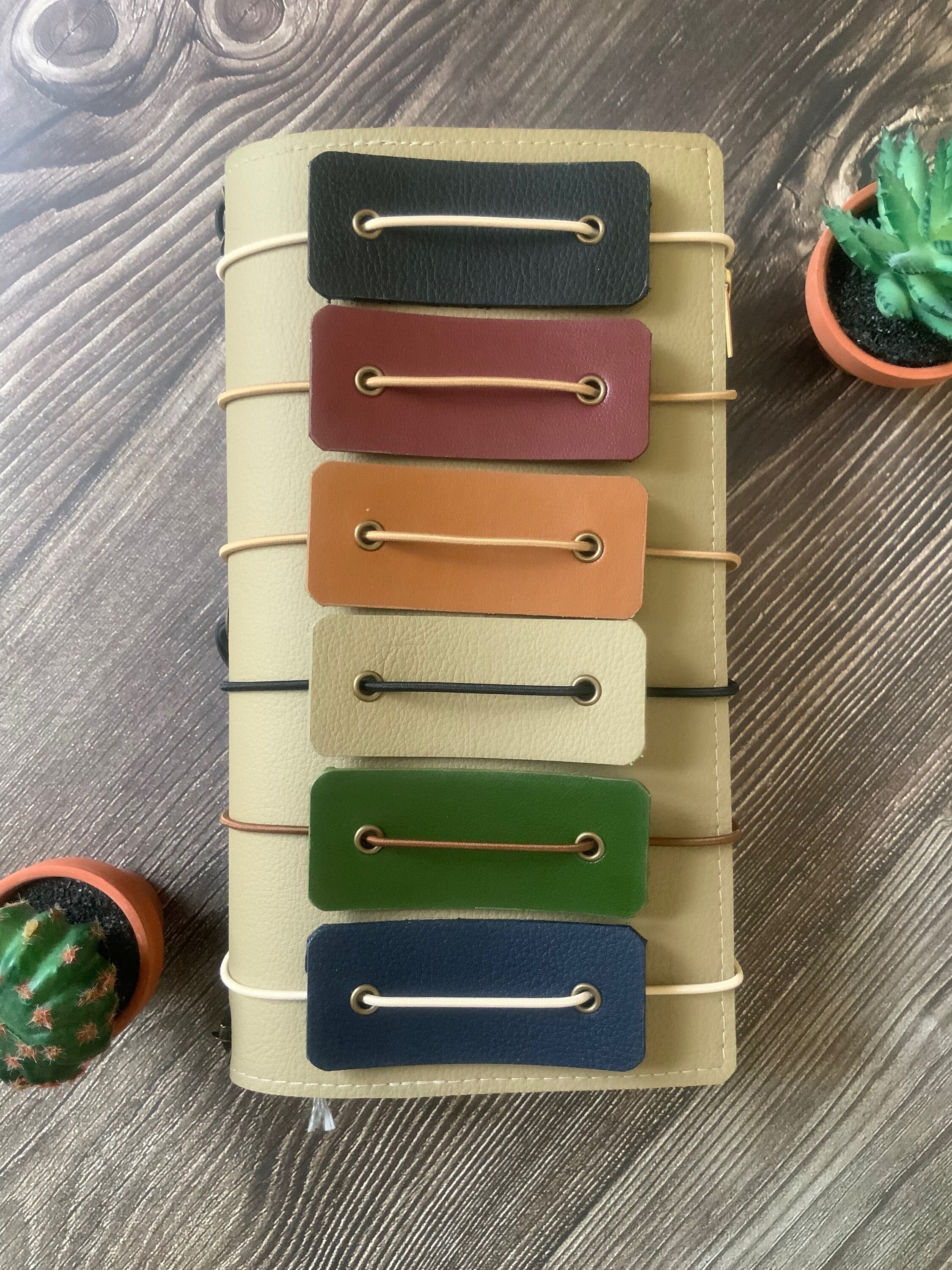 Faux Leather Edge Protectors / Pen Holders for Travelers Notebook ...