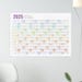 2025 Minimalist Wall Calendar | Printable Monthly Calendar | Wall ...