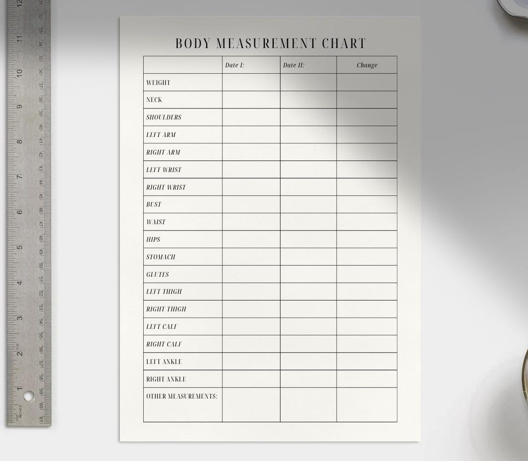 Body Progress Tracker for Women | Fitness Progress Chart Body ...