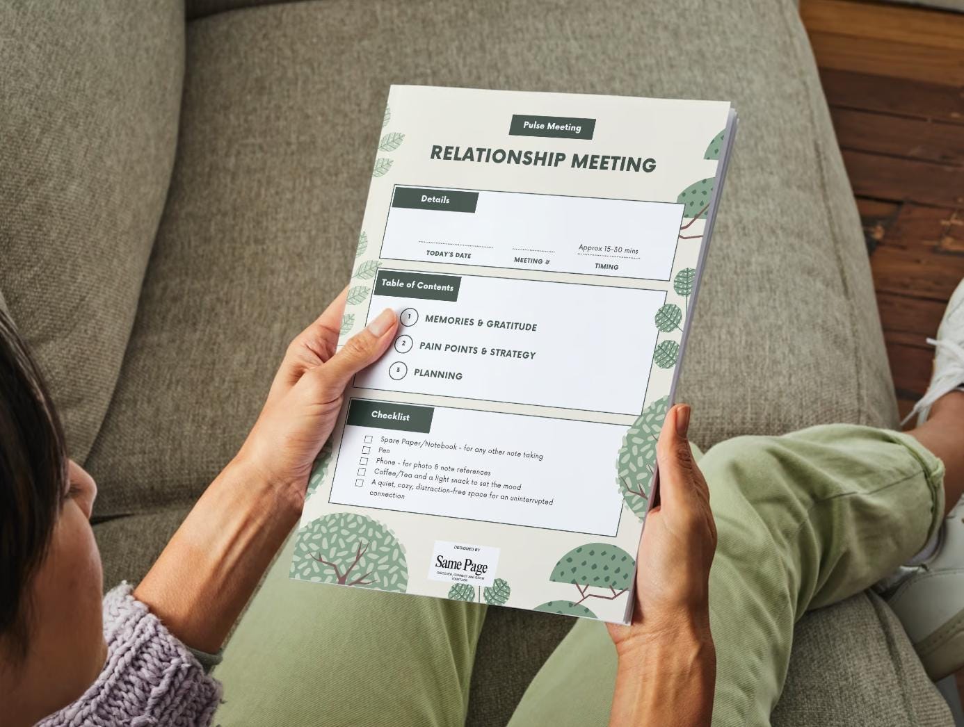 Couple Relationship Meeting Template - Weekly Meeting Planner for ...