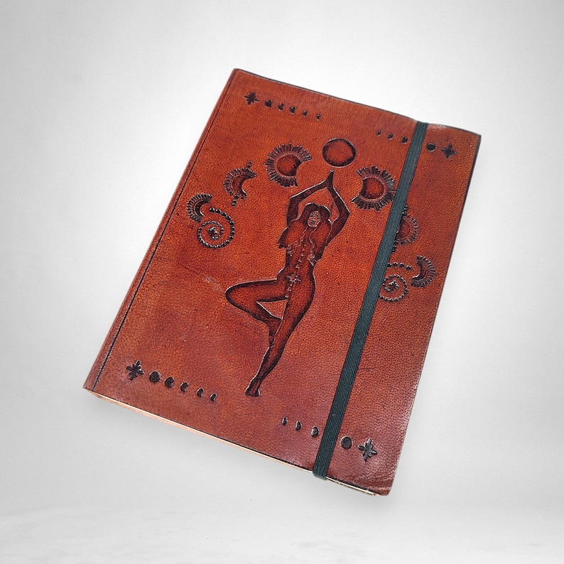 Leather Journal Diary Notebook, Vegetable Tanned Leather, Tibetan ...