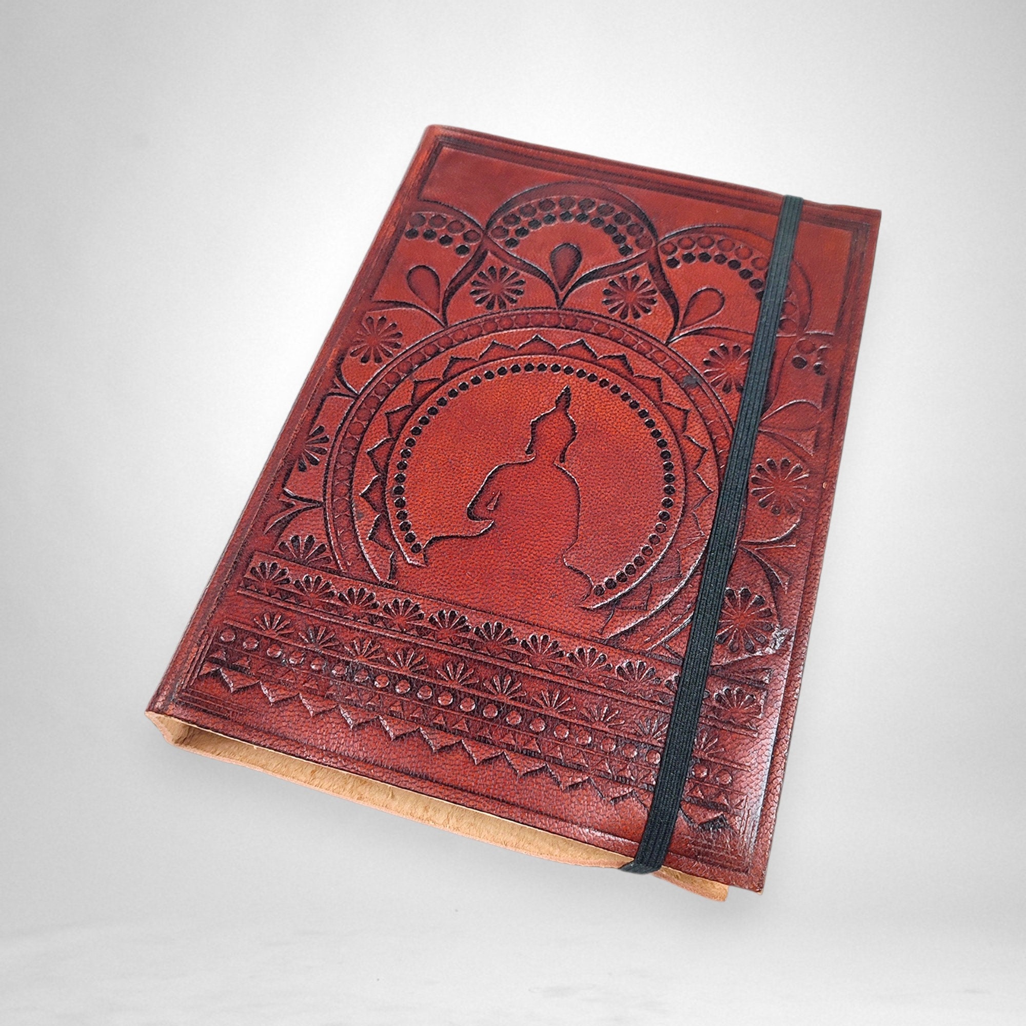 Leather Journal Diary Notebook, Vegetable Tanned Leather, Tibetan ...