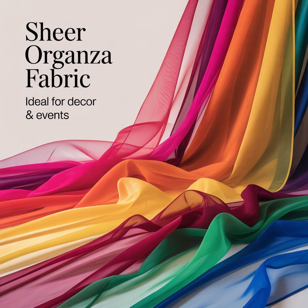 Sheer Organza Fabric by the Yard – 60 Inch Wide Lightweight Organza for ...
