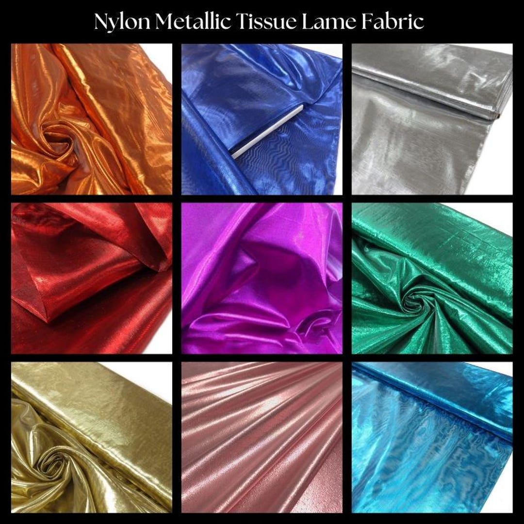 Metallic Tissue Lame Fabric by the Yard | 60" Wide | Costumes, Decor ...