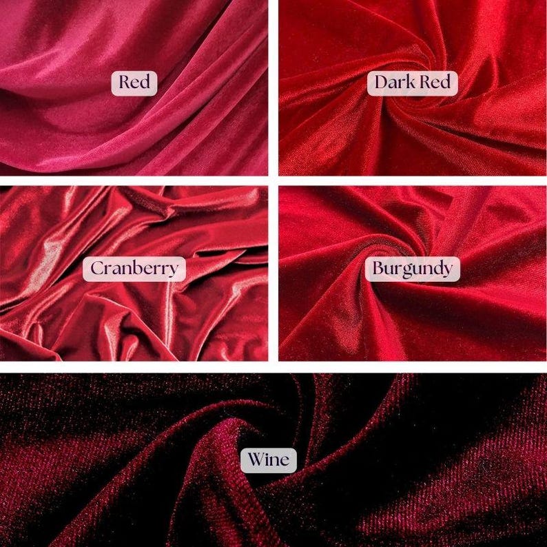 Luxury 4-way Stretch Velvet Fabric by the Yard – Soft, Smooth & Elegant ...