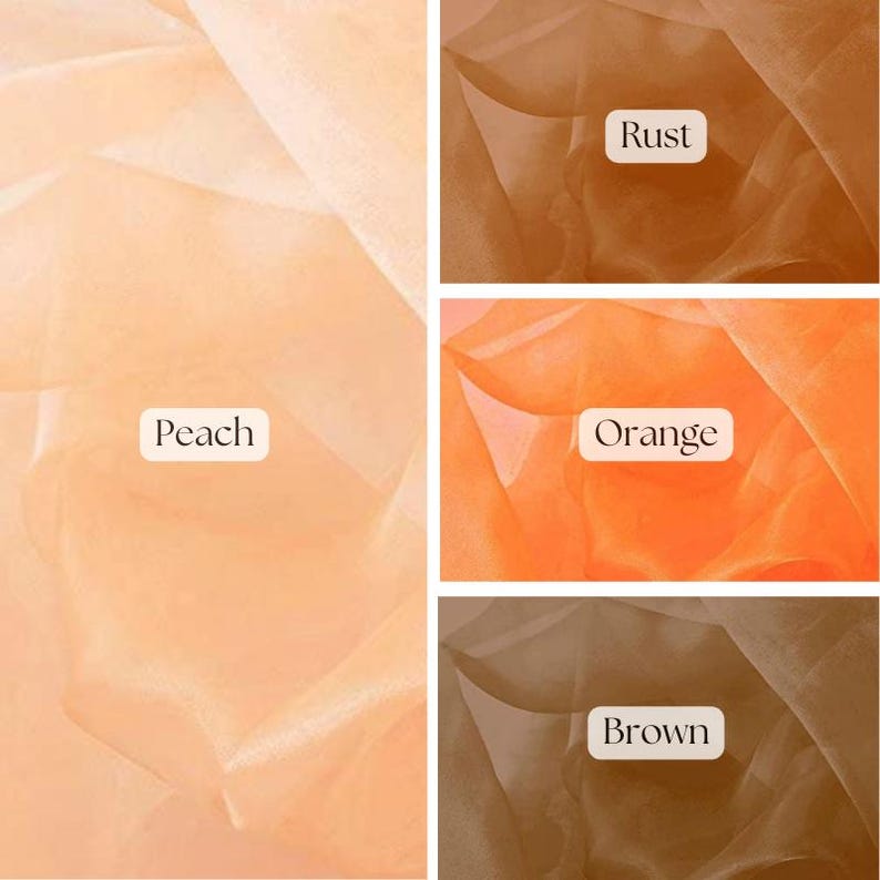 Sheer Organza Fabric by the Yard – 60 Inch Wide Lightweight Organza for ...