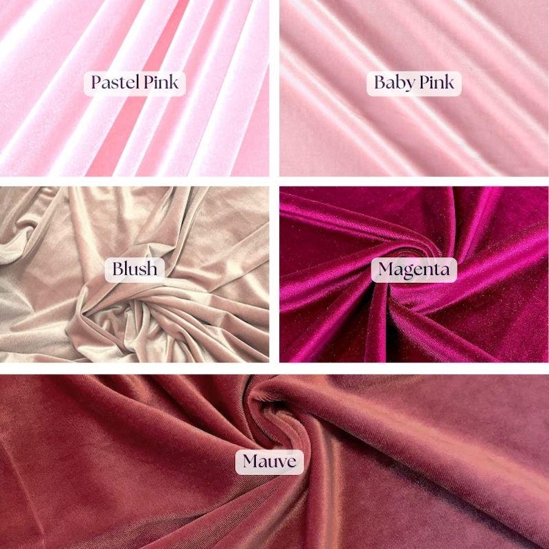 Luxury 4-way Stretch Velvet Fabric by the Yard – Soft, Smooth & Elegant ...