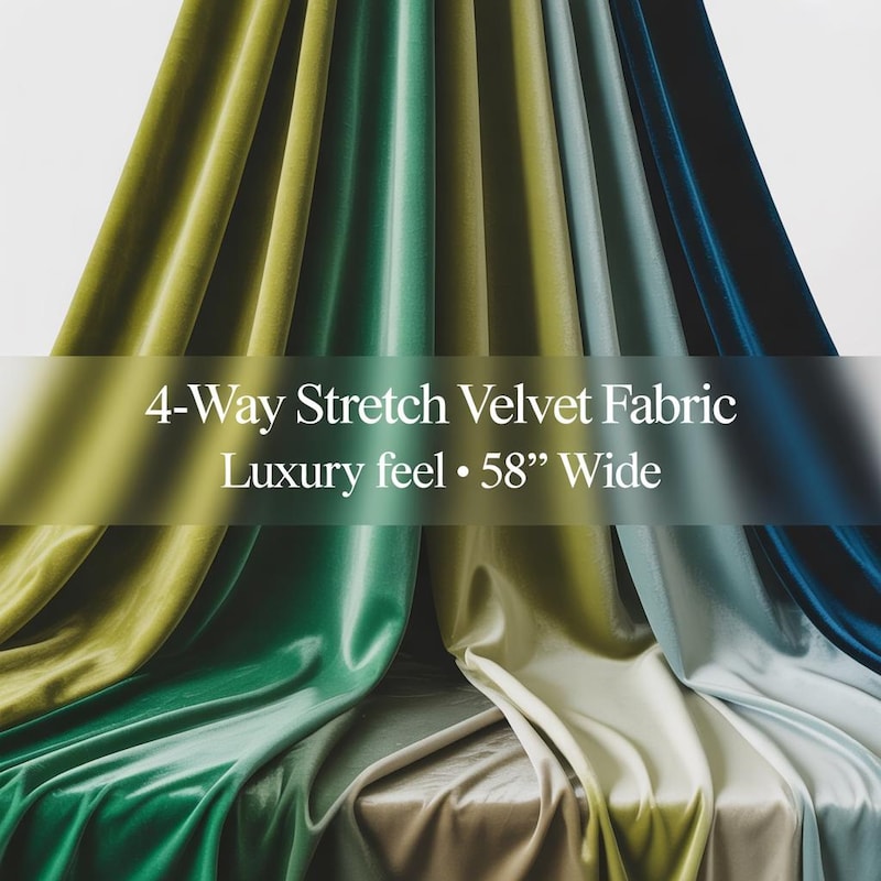 Green Velvet Fabric - Etsy