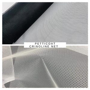 Petticoat Crinoline Net Fabric – 56” Wide | Stiff Mesh for Gowns ...