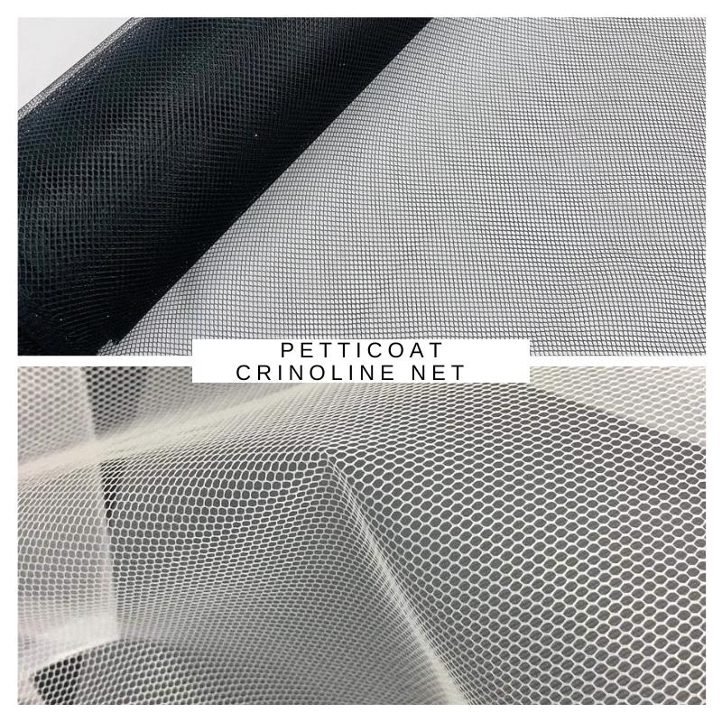Petticoat Crinoline Net Fabric – 56” Wide | Stiff Mesh for Gowns ...