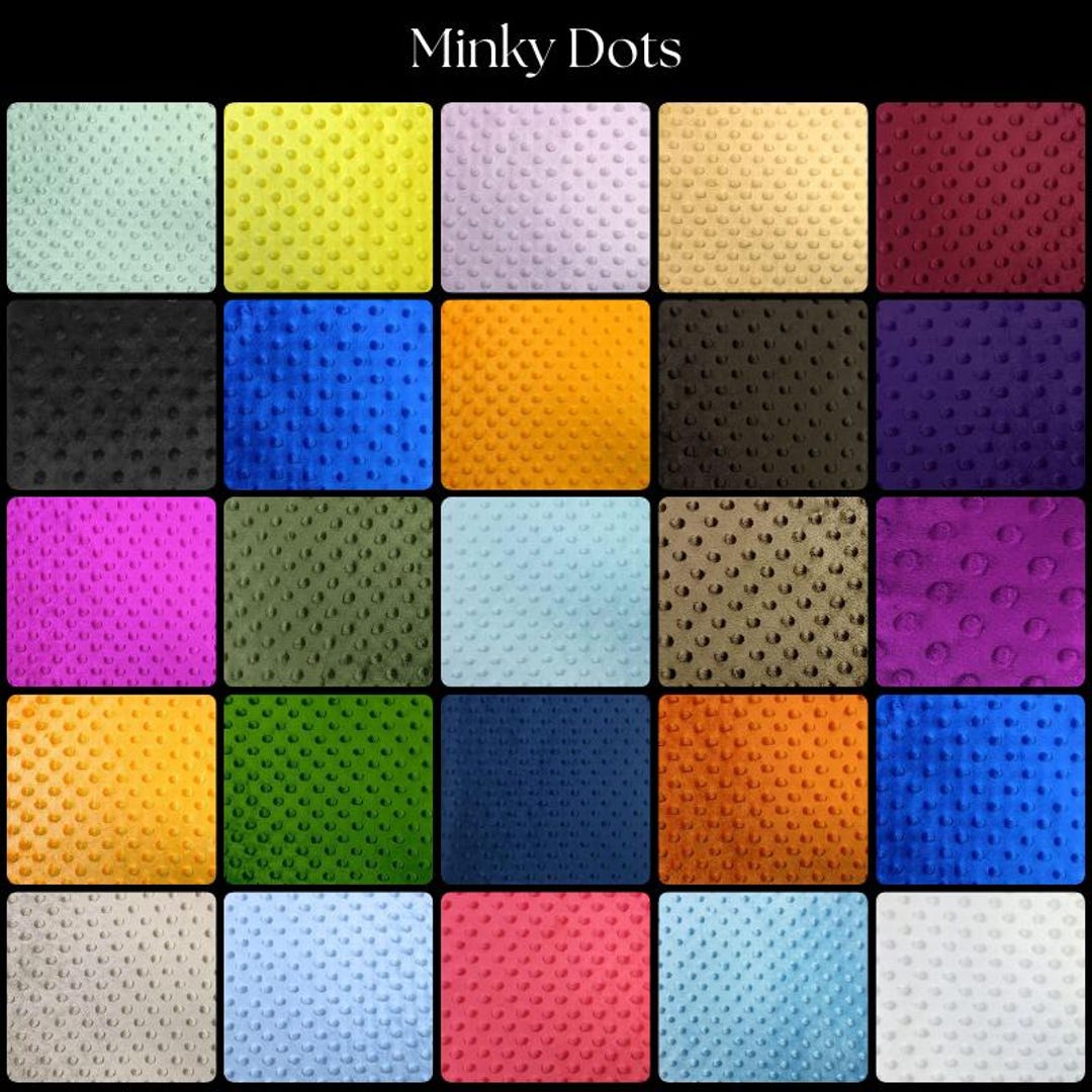 Minky Dot Fleece Fabric by the Yard – Soft Plush Minkee Fabric With ...