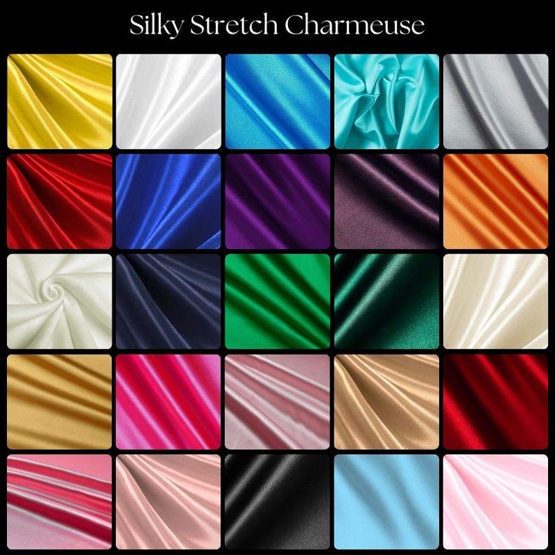 Lavender Stretch Satin Fabric by Yard, Silky Satin Charmeuse, Bridal ...