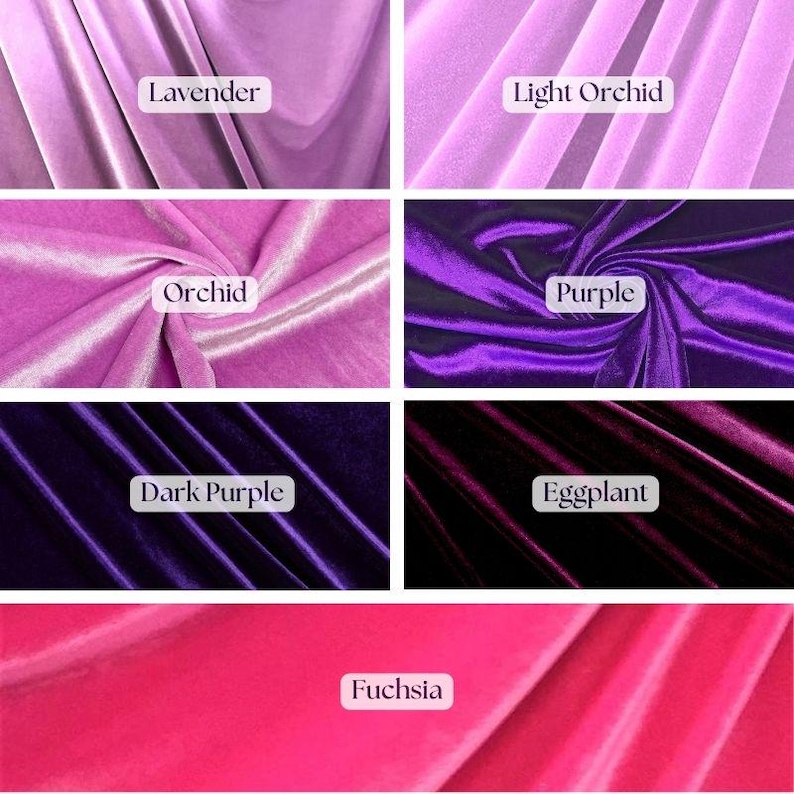 Luxury 4-way Stretch Velvet Fabric by the Yard – Soft, Smooth & Elegant ...