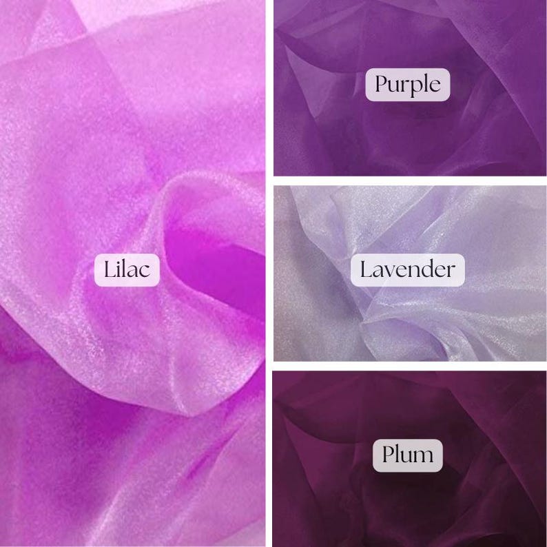 Sheer Organza Fabric by the Yard – 60 Inch Wide Lightweight Organza for ...
