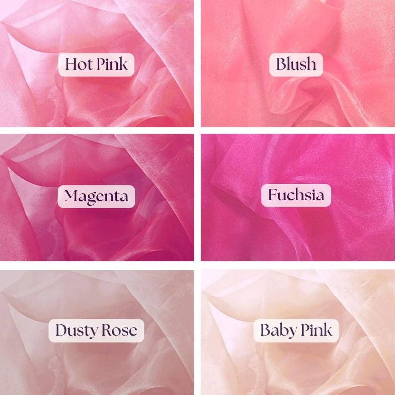 Sheer Organza Fabric by the Yard – 60 Inch Wide Lightweight Organza for ...