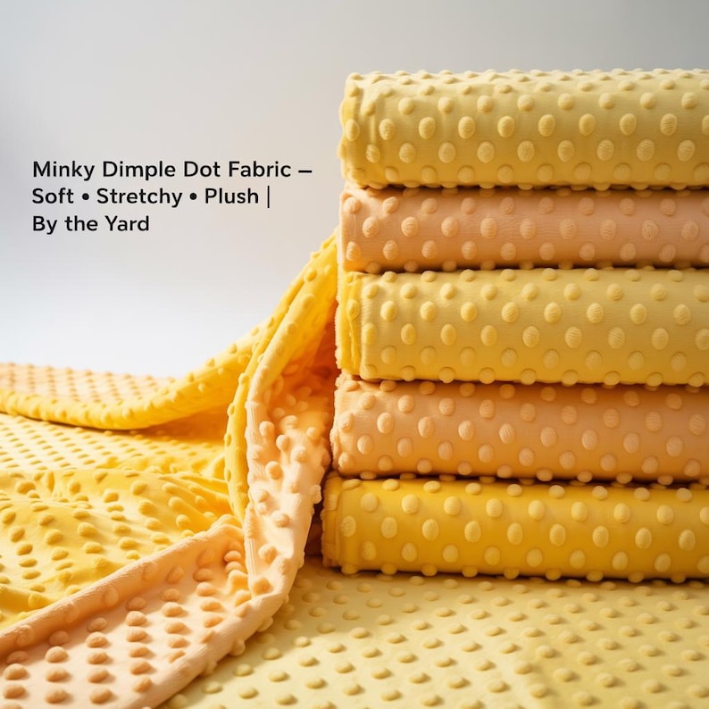 Minky Dimple Dot Fabric by the Yard – Soft & Stretchy Plush Fabric in ...