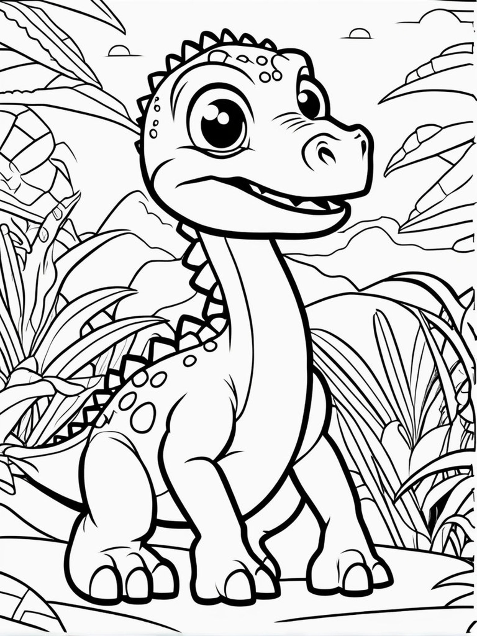 20 Coloring Pages of Baby Dinosaurs - Etsy