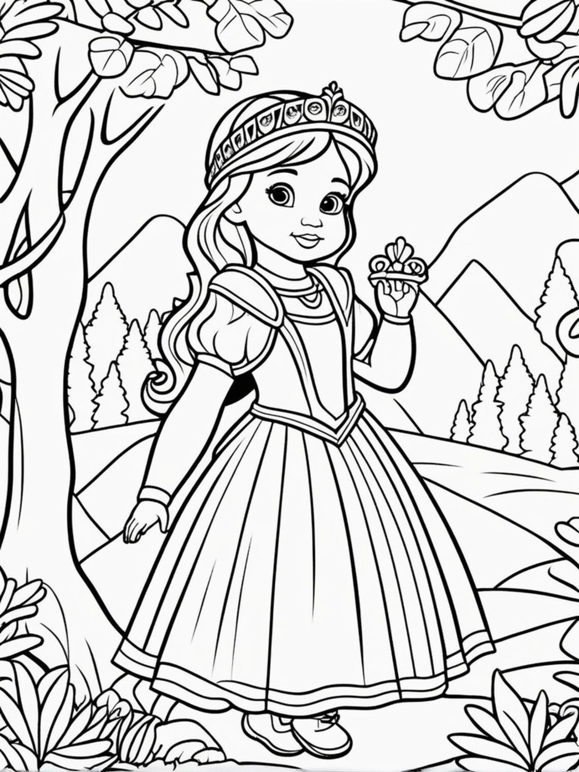 20 Coloring Pages of Princesses - Etsy