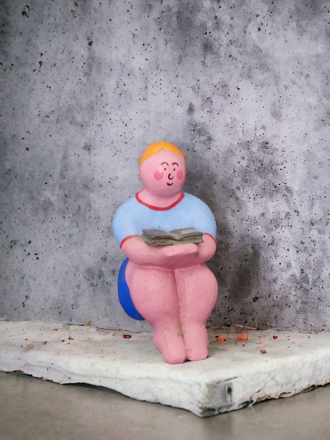 Artisan Collectible FAT WOMAN Figurine in Terracotta Clay, Handmade and ...