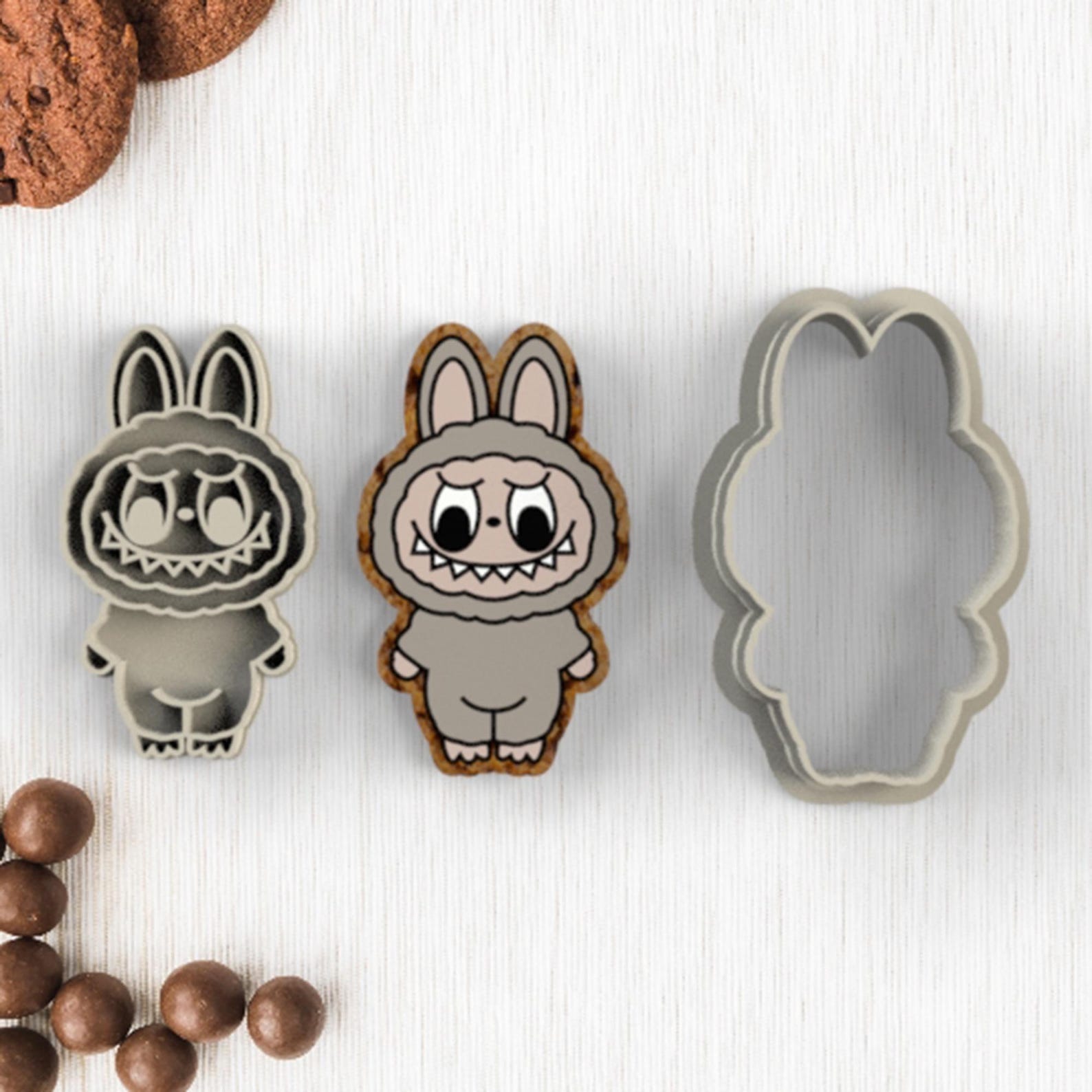 Set of 2 Cookies Cutter Labubu Cookies Cutter Clean & Sharp - Etsy