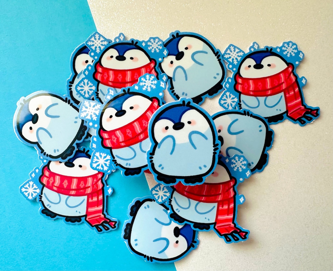 Cute Penguin Sticker - Kawaii Penguin I Stationery Vinyl Sticker I ...