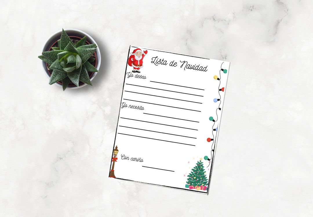 Lista De Navidad Para Niños / Christmas Wish List for Kids - Etsy