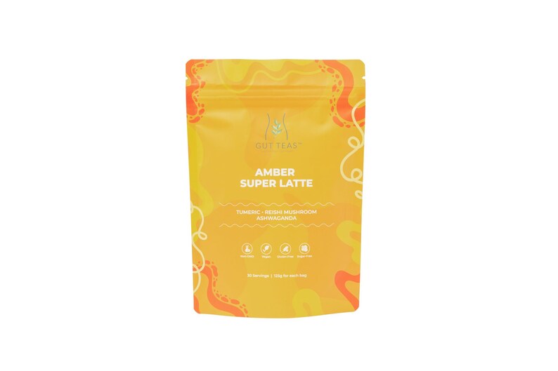 Amber Super Latte | Turmeric Latte | Superfood Adaptogen Blends- Gut ...