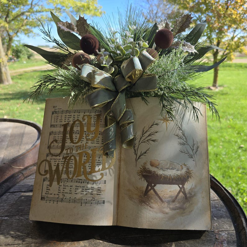 Nativity Decor, Joy to the World, Christian Centerpiece, Nativity ...