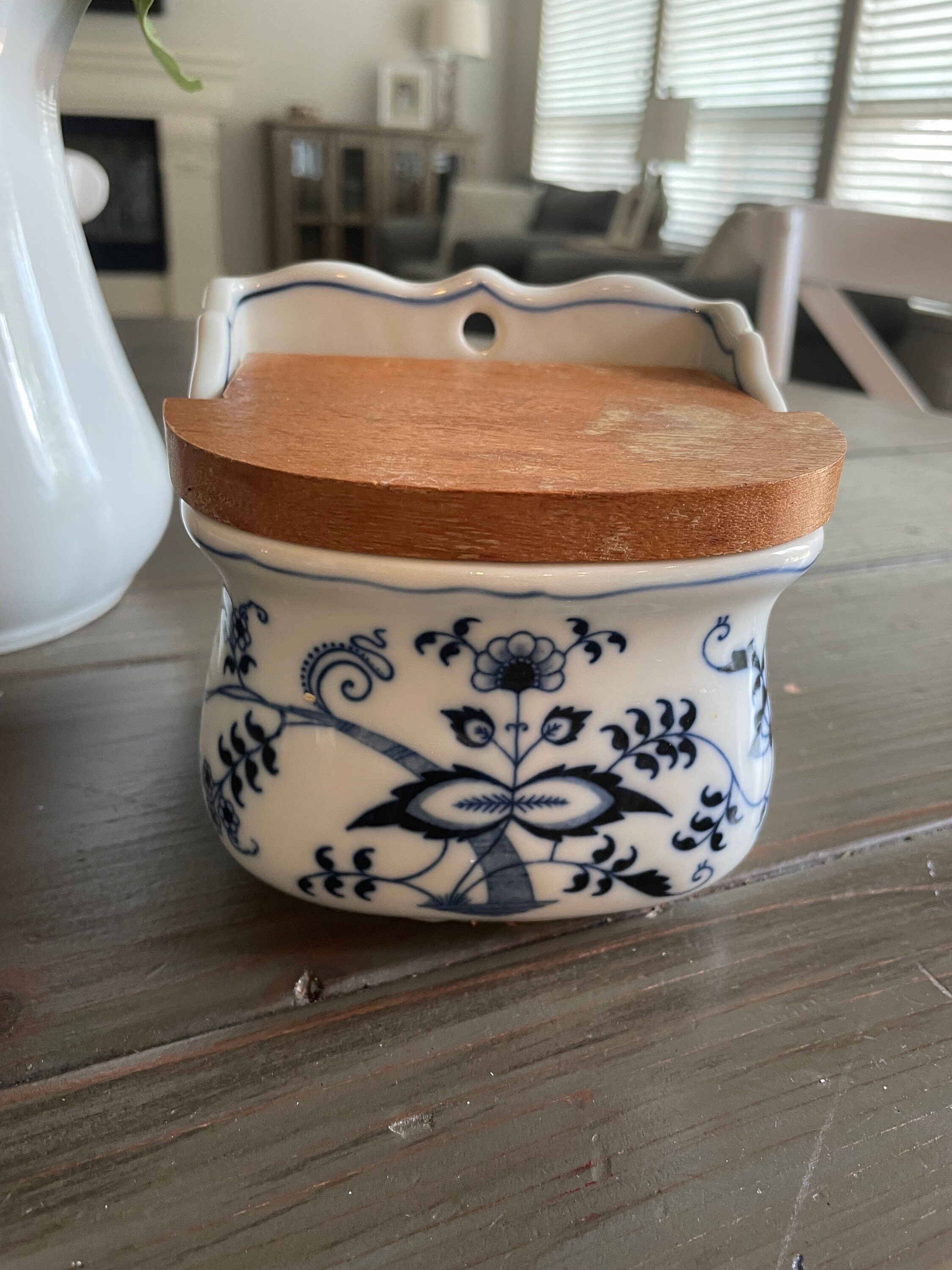 Vintage Blue Danube Salt Box - Etsy