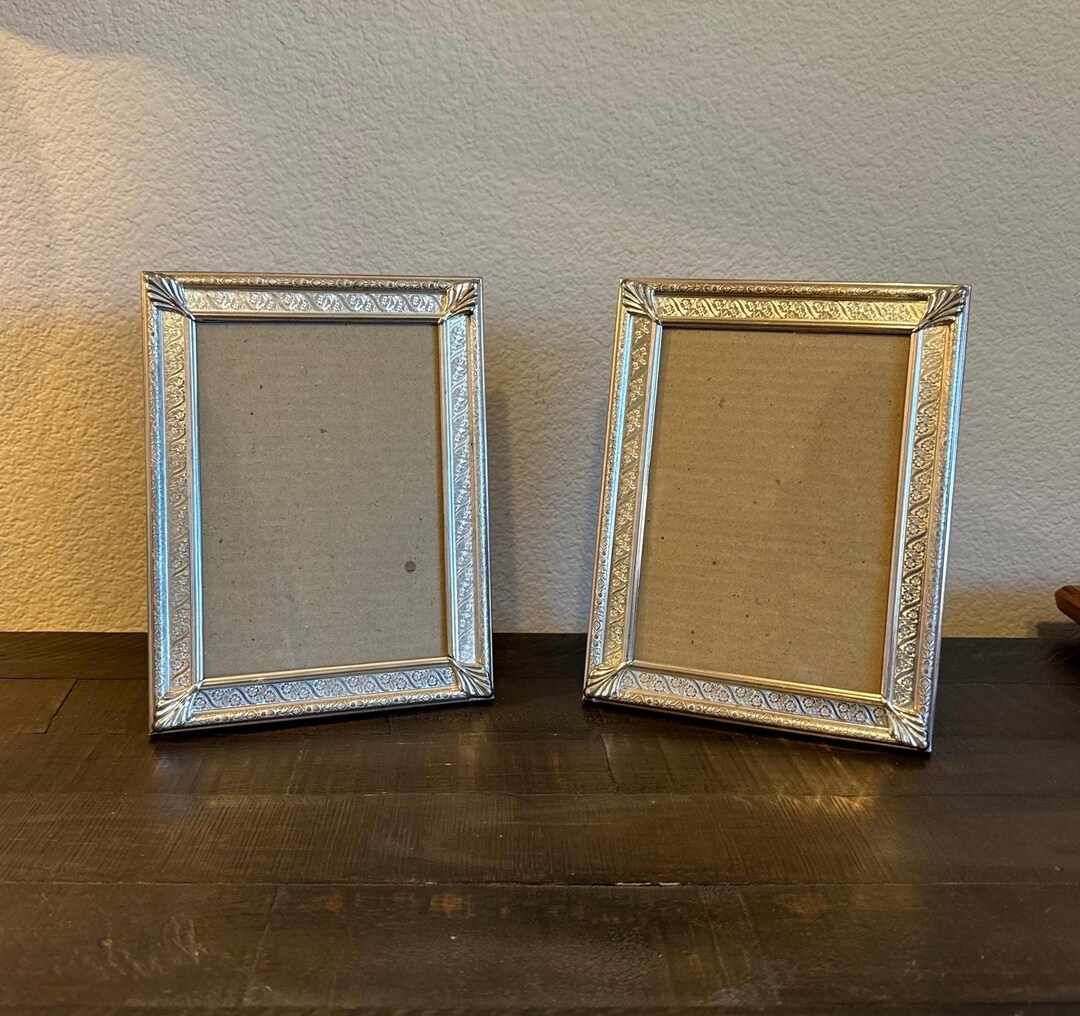 Vintage Ornate Silverplate Frame Set of 2 - Etsy