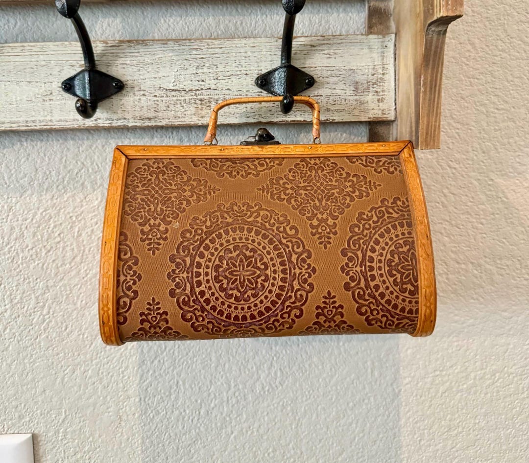 Vintage Mid Century Hand Carved Wooden Mandala Purse - Etsy