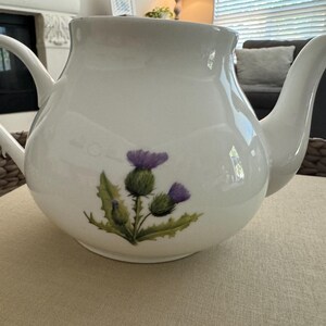 Vintage China Teapot Purple Thistle Pattern - Etsy