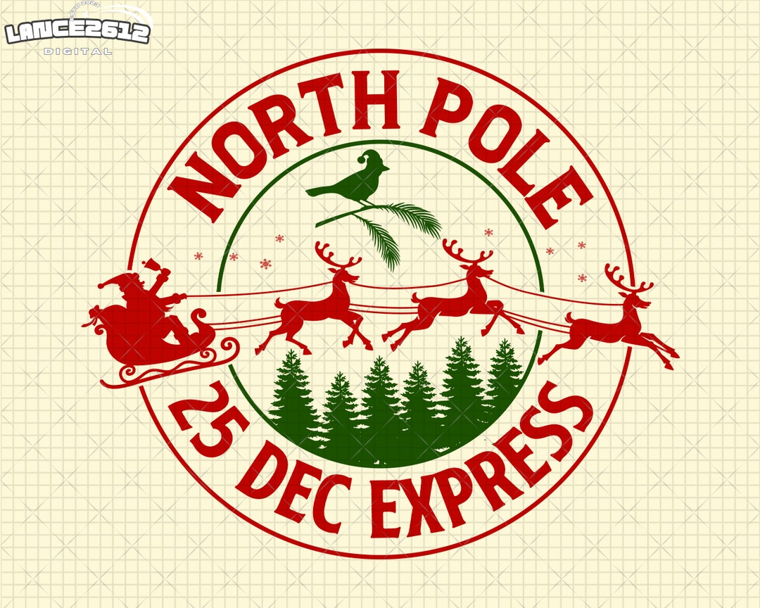 25 déc. Png express du pôle Nord timbre Père Noël png Timbre - Etsy France