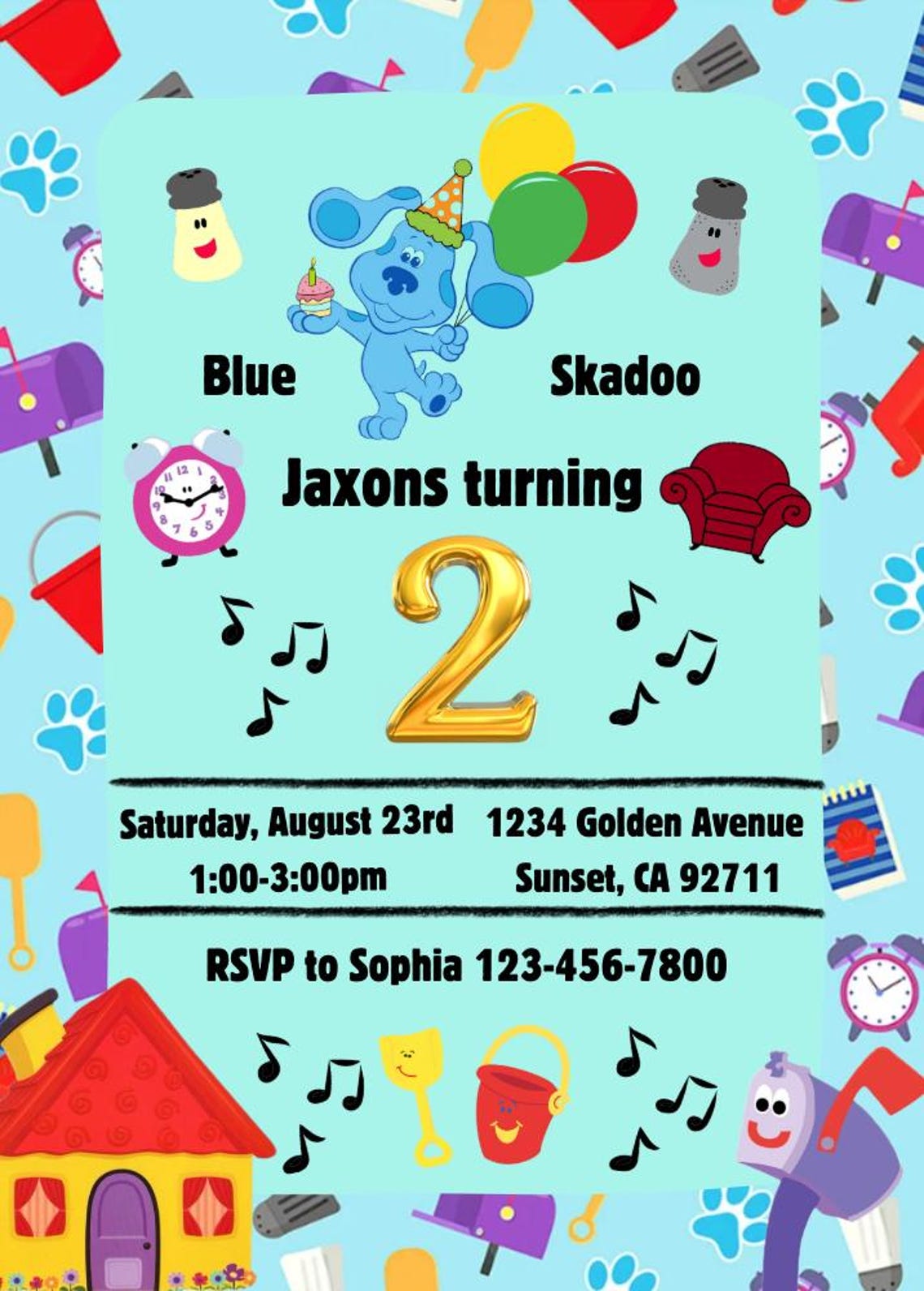Blues Clues Inspired Birthday Invitation, Boy Girl Birthday, Birthday ...