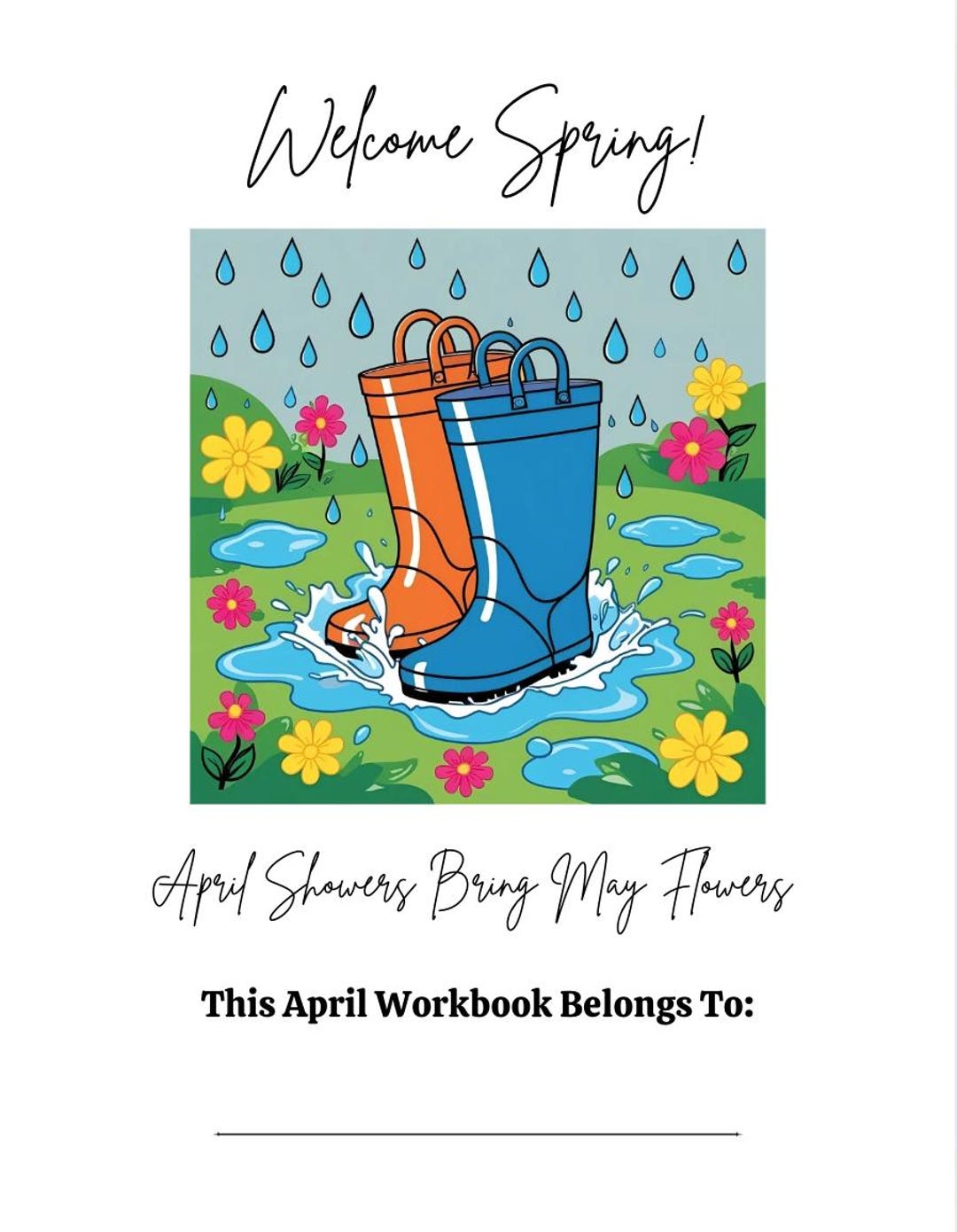 20 Page April Spring Busy Book Printable, Spring Activity Book, Toddler ...