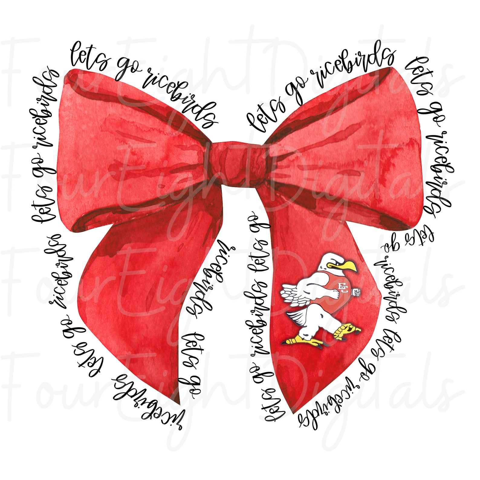 El Campo Ricebird Mascot Png , Ricebirds Bow Png , Ricebird Coquette ...