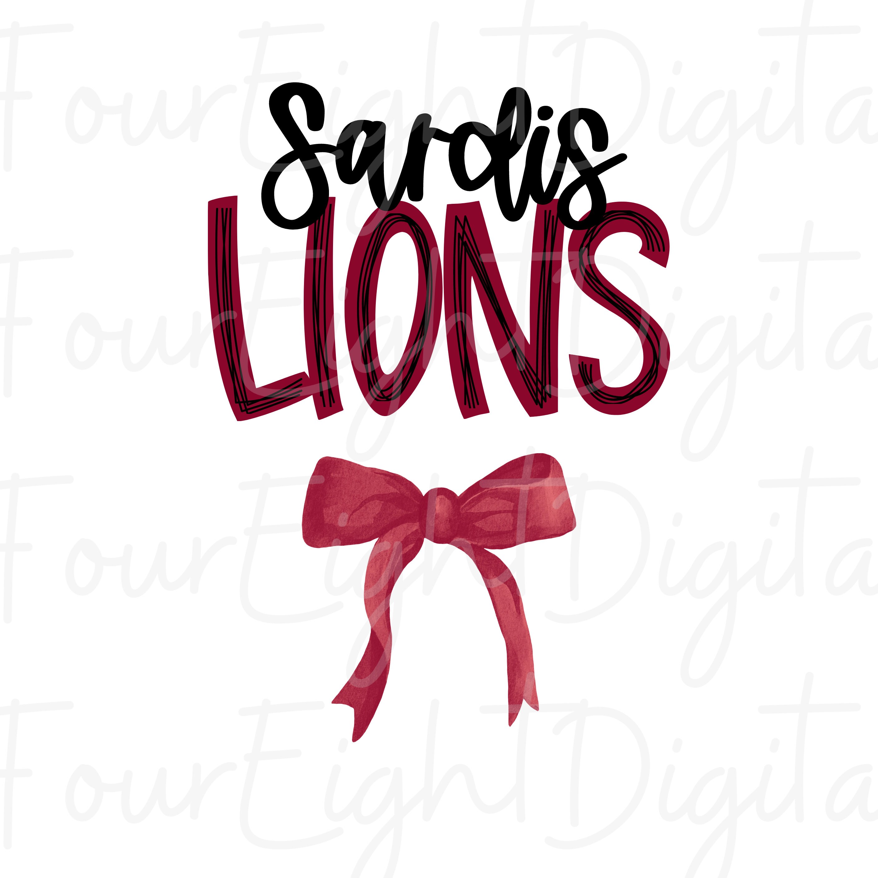 Sardis Lions Mascot Png ,lions Bow Png Lions Coquette PNG ,school Png ...