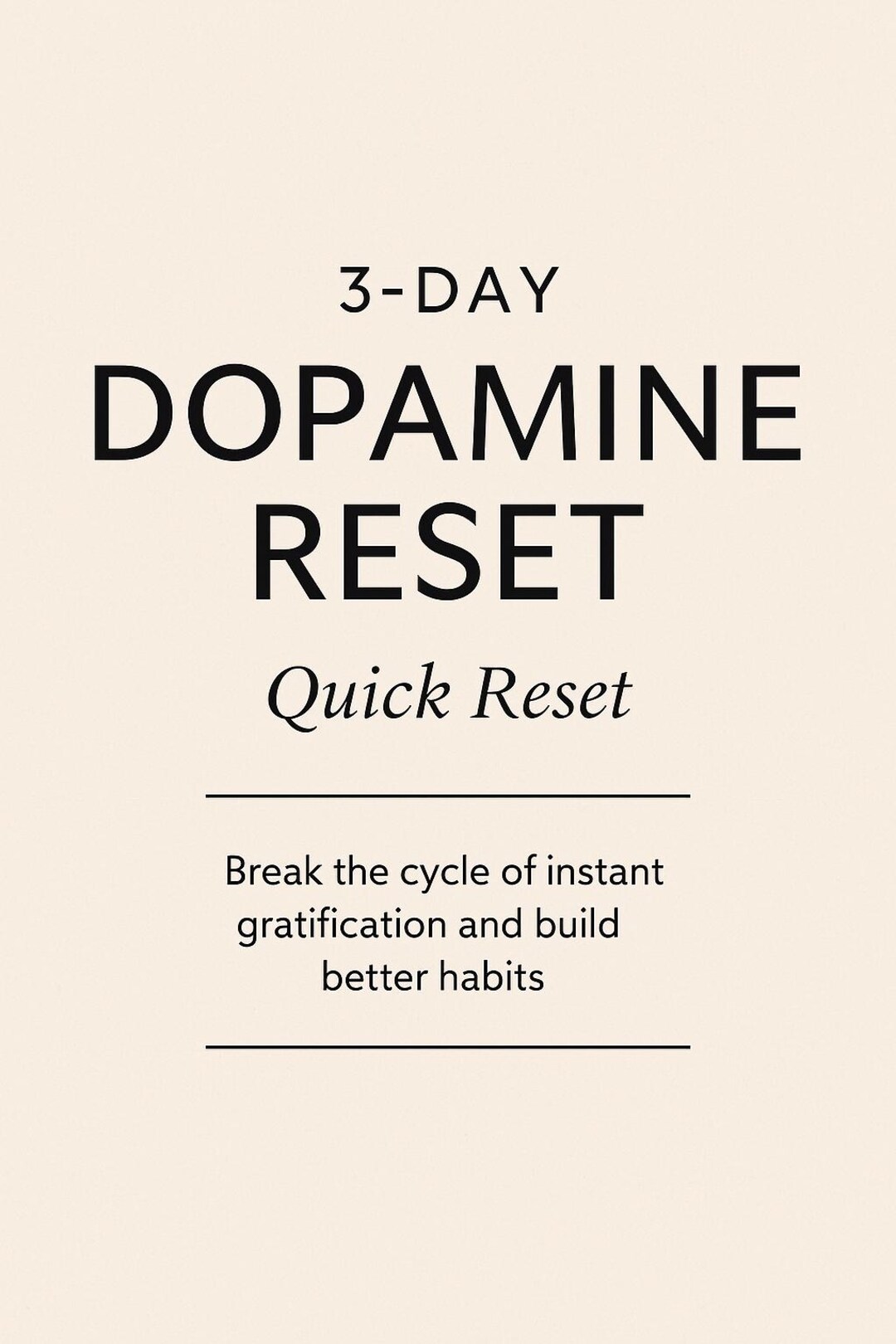 Dopamine Reset Guide: Self-care Habit Tracker, Motivational Quote ...