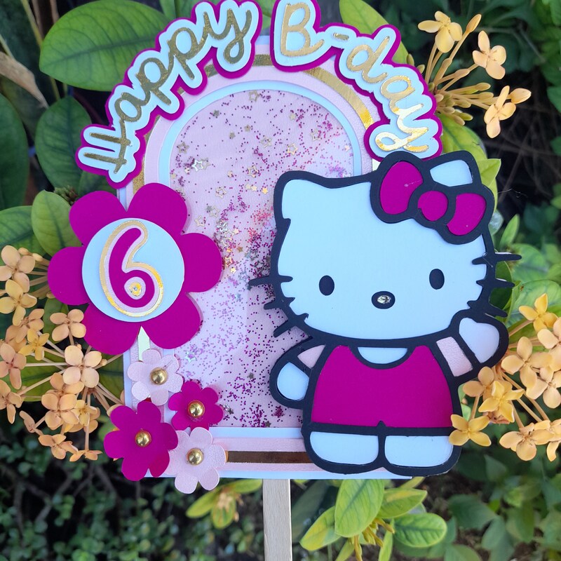 Hello Kiitty Cake Topper - Etsy