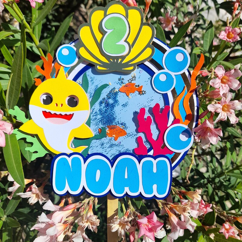 Baby Shark Cake Toppers - Etsy