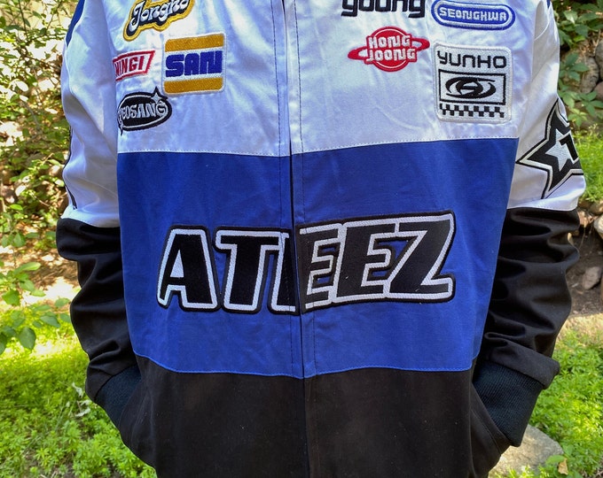 Ateez Racer Jacket | Atiny, Kpop, Ateez Merch, Kpop Jacket - Etsy