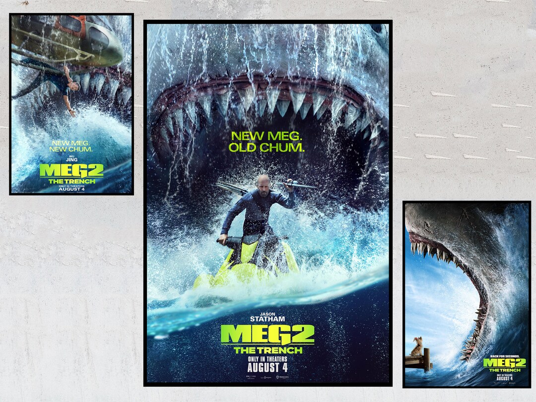 Meg 2 The Trench Film Posters Collector's Memorabilia Personalized ...