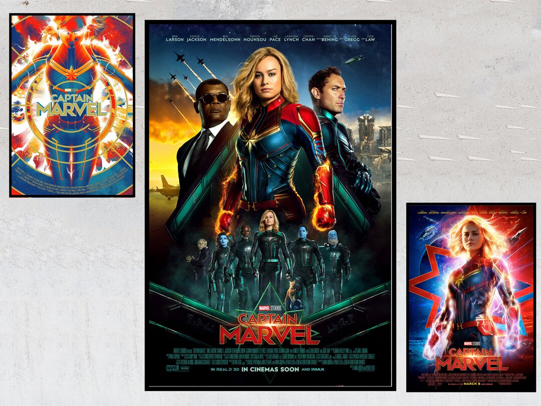 Captain Marvel Movie Posters Collector's Memorabilia Personalized ...