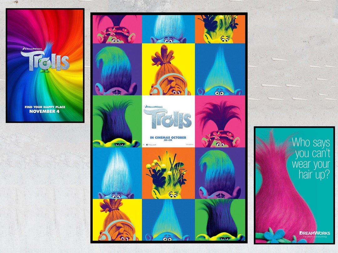 Trolls Movie Posters Collector's Memorabilia Personalized Poster Gifts ...